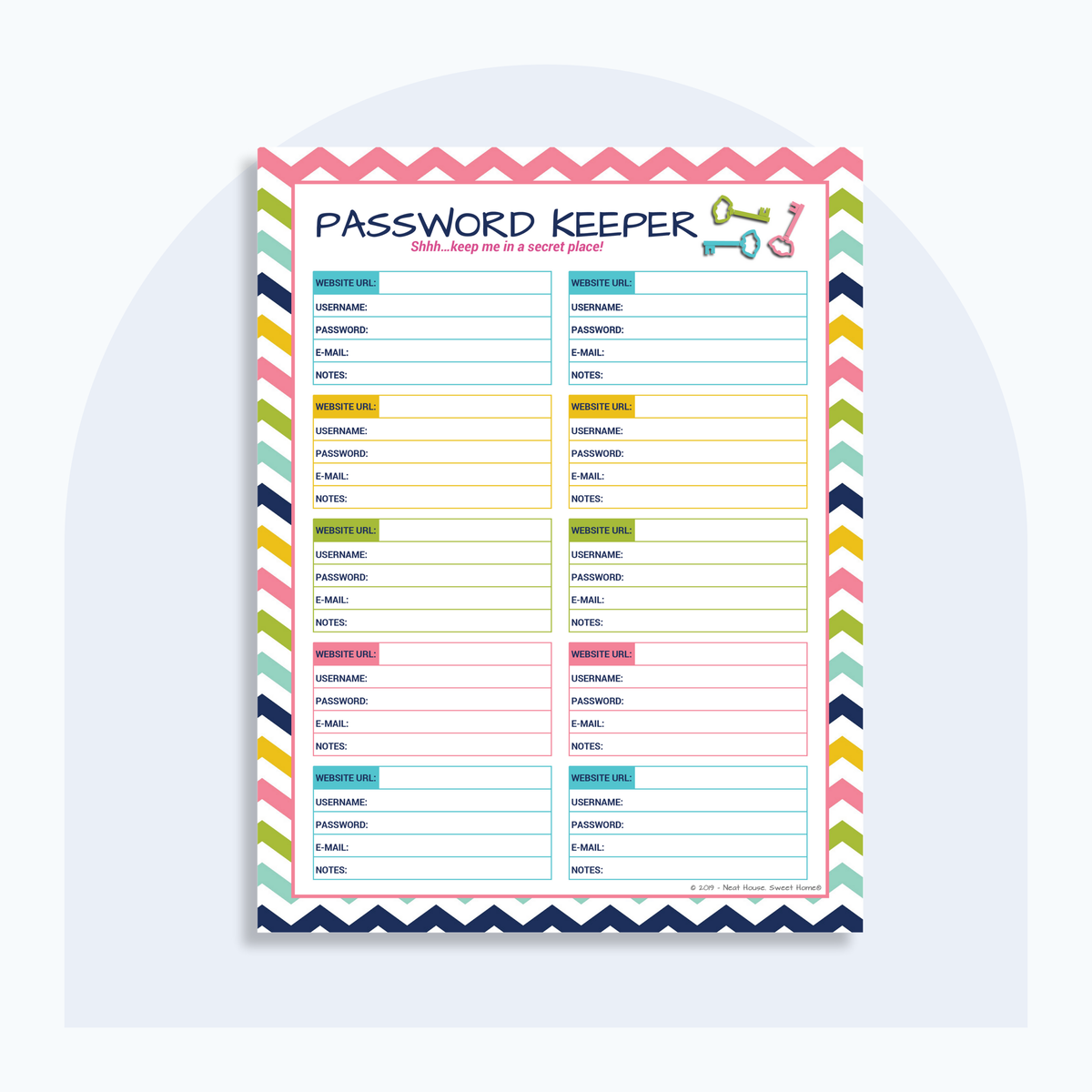 Editable Password Keeper – Neat Living Shop