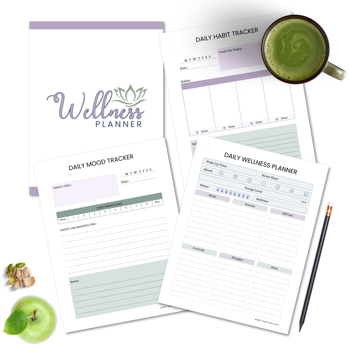Wellness Planner Printable (23 pages) - PDF Instant Download and Print ...
