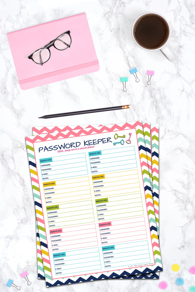 Editable Password Keeper • Password Log Template – Neat Living Shop